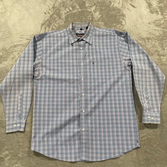 Rafter C | Shirts | Rafter C Shirt Mens Xl Blue Pearl Snap Plaid ...